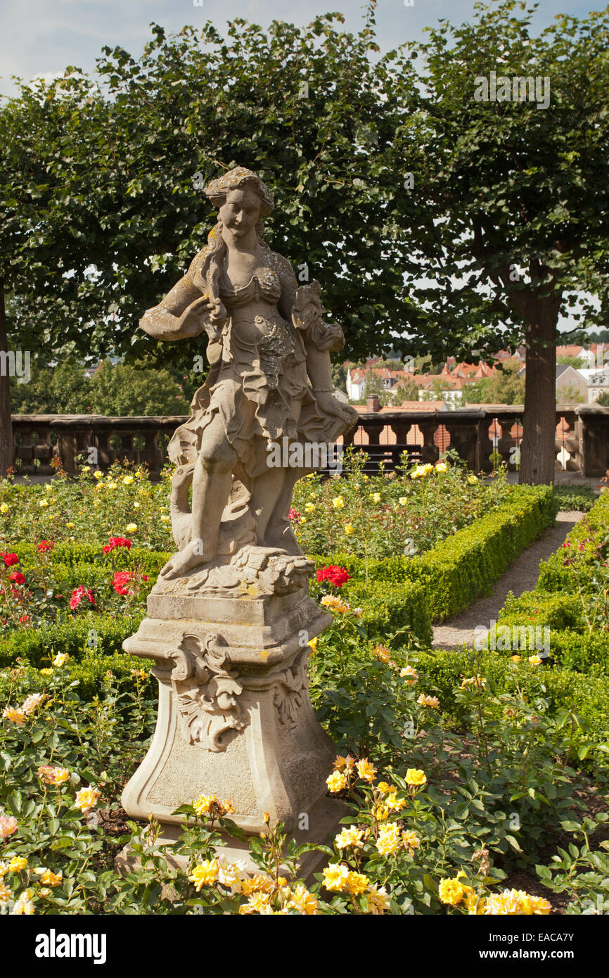 Bamberg: Sculpture in Rose Garden Stock Photo - Alamy