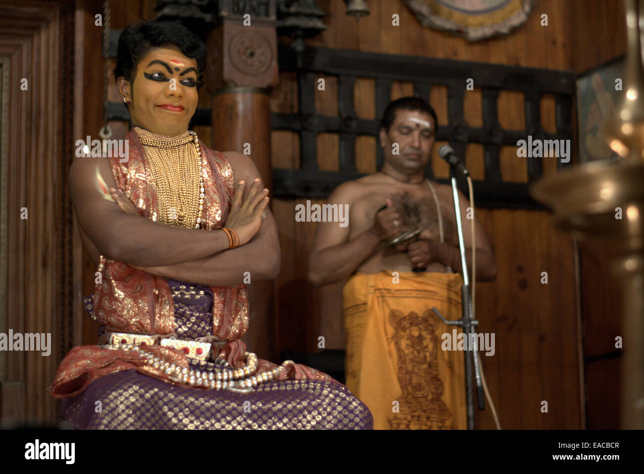 Performance of Kathakali, a classical Indian dance-drama, in Fort Kochi ...