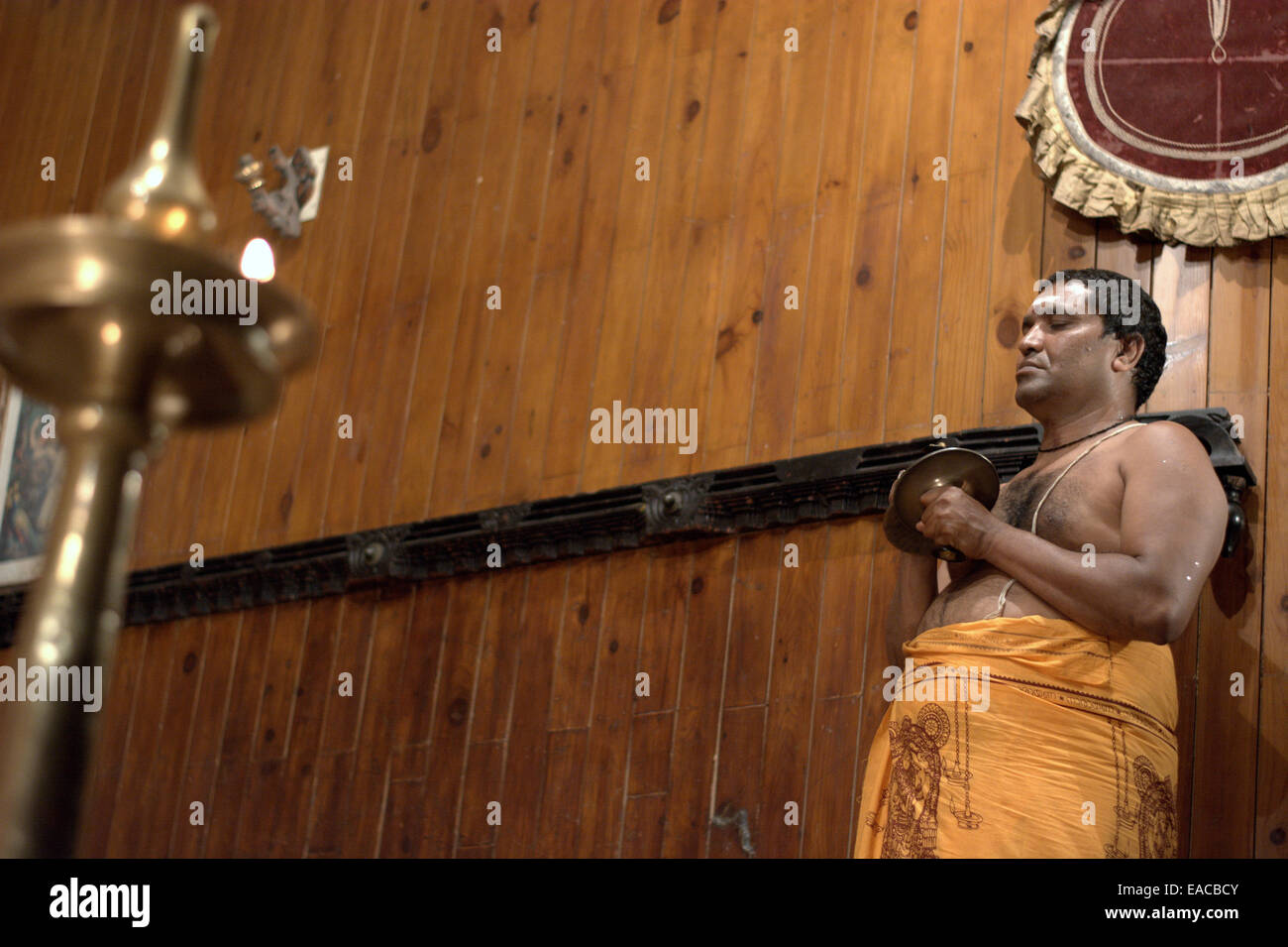 Performance of Kathakali, a classical Indian dance-drama, in Fort Kochi ...