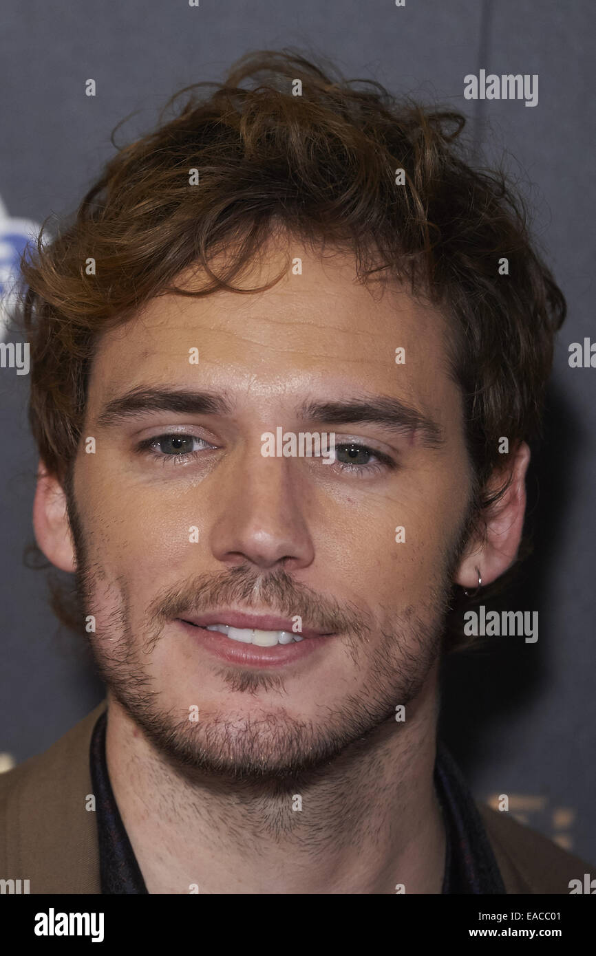 Spain. 11th Nov, 2014. British Actor Sam Claflin attends the Premiere ...