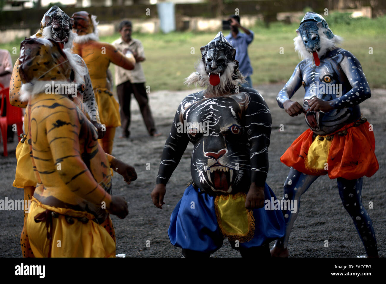 Puli Kali (Pulikkali), or tiger play, a folk dance art form of Kerala ...
