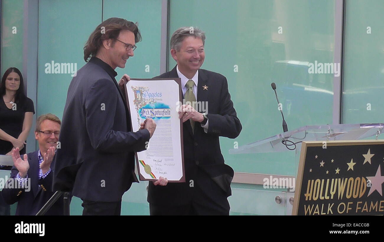 Rick Springfield is honored with a star on the 'Hollywood Walk of Fame ...