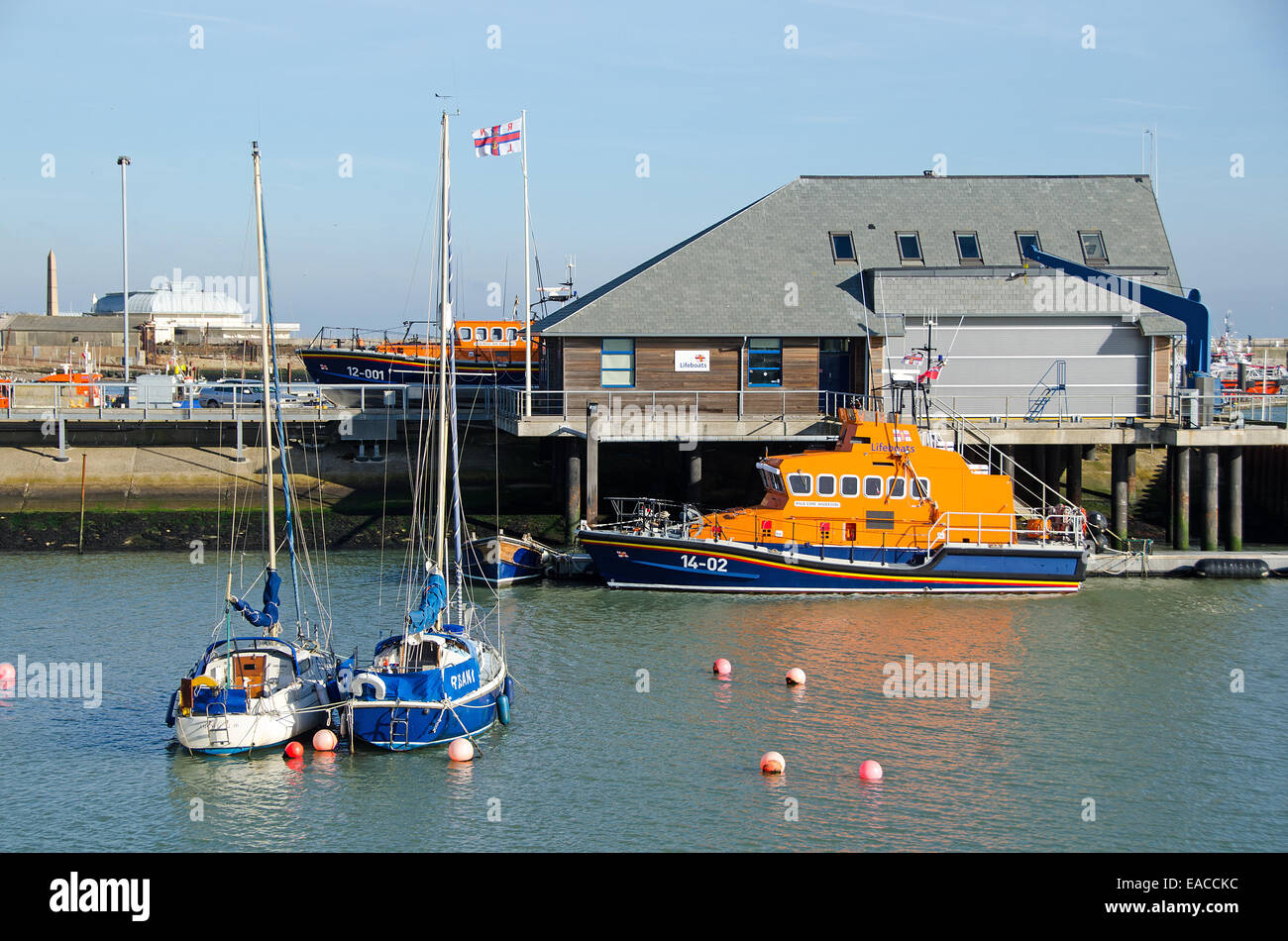 The Ramsgate Lifeboat, Esme Anderson at dock in Ramsgate harbour Stock ...