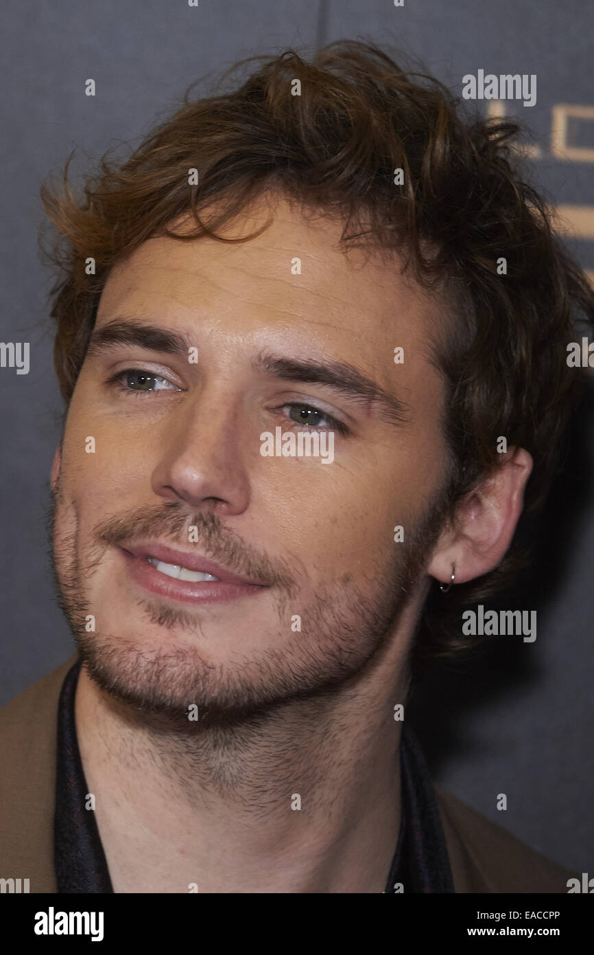 Spain. 11th Nov, 2014. British Actor Sam Claflin attends the Premiere ...