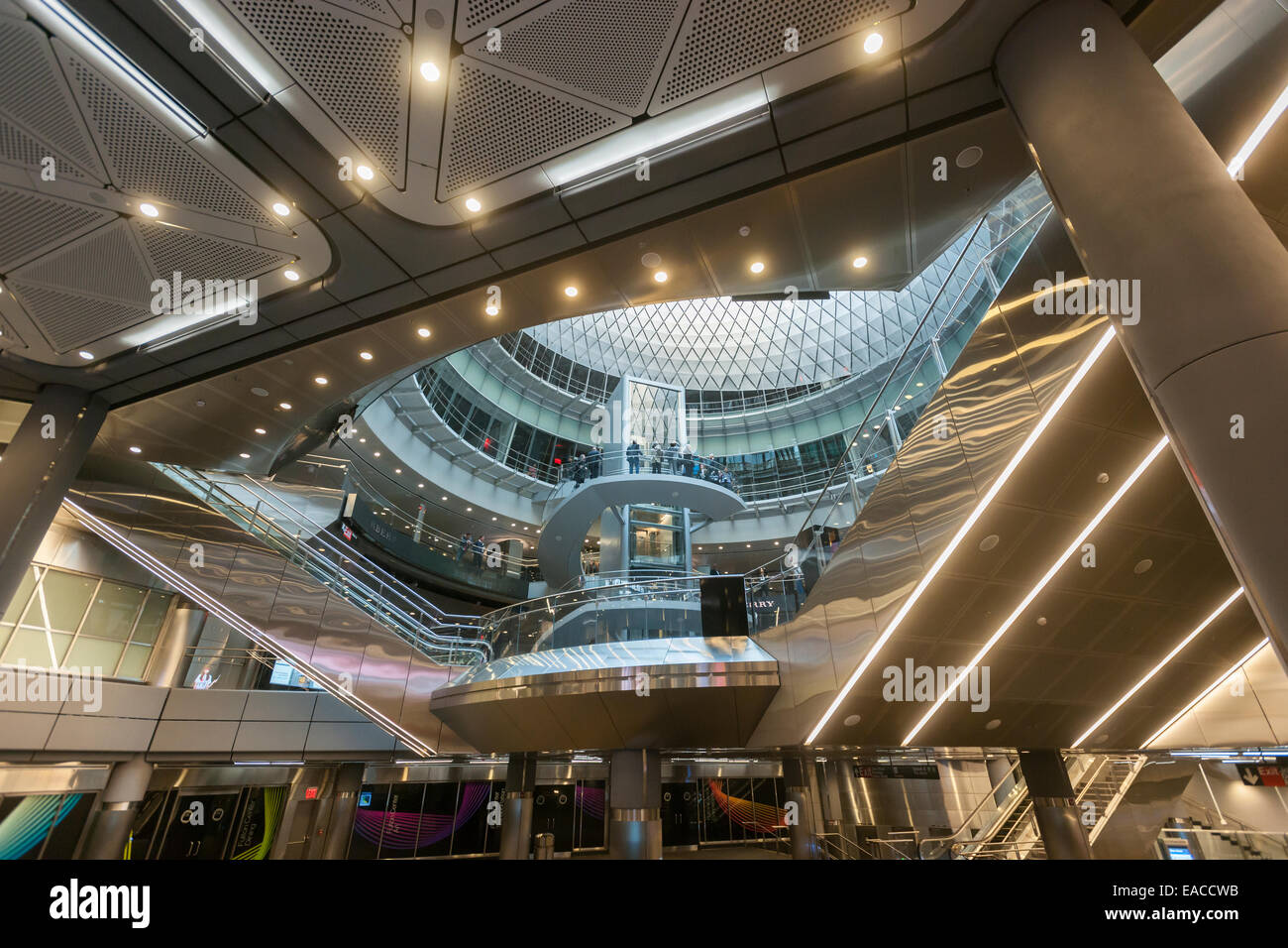 The Sky Reflector-Net, the centerpiece of the new Fulton Center in ...