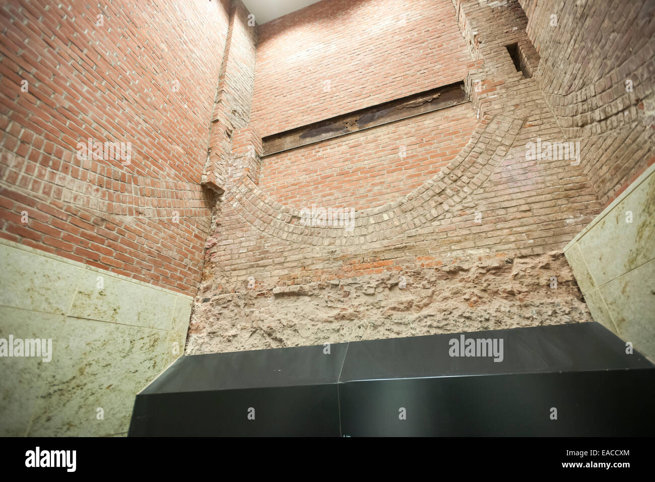 Original brickwork of the Corbin Building integrated into the new ...