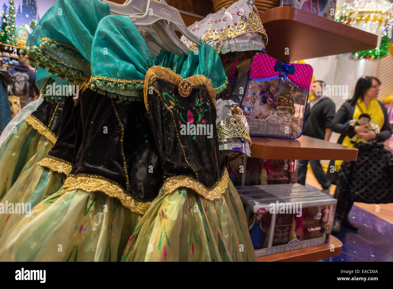 Merchandise from the one-year old Disney franchise "Frozen" on display ...