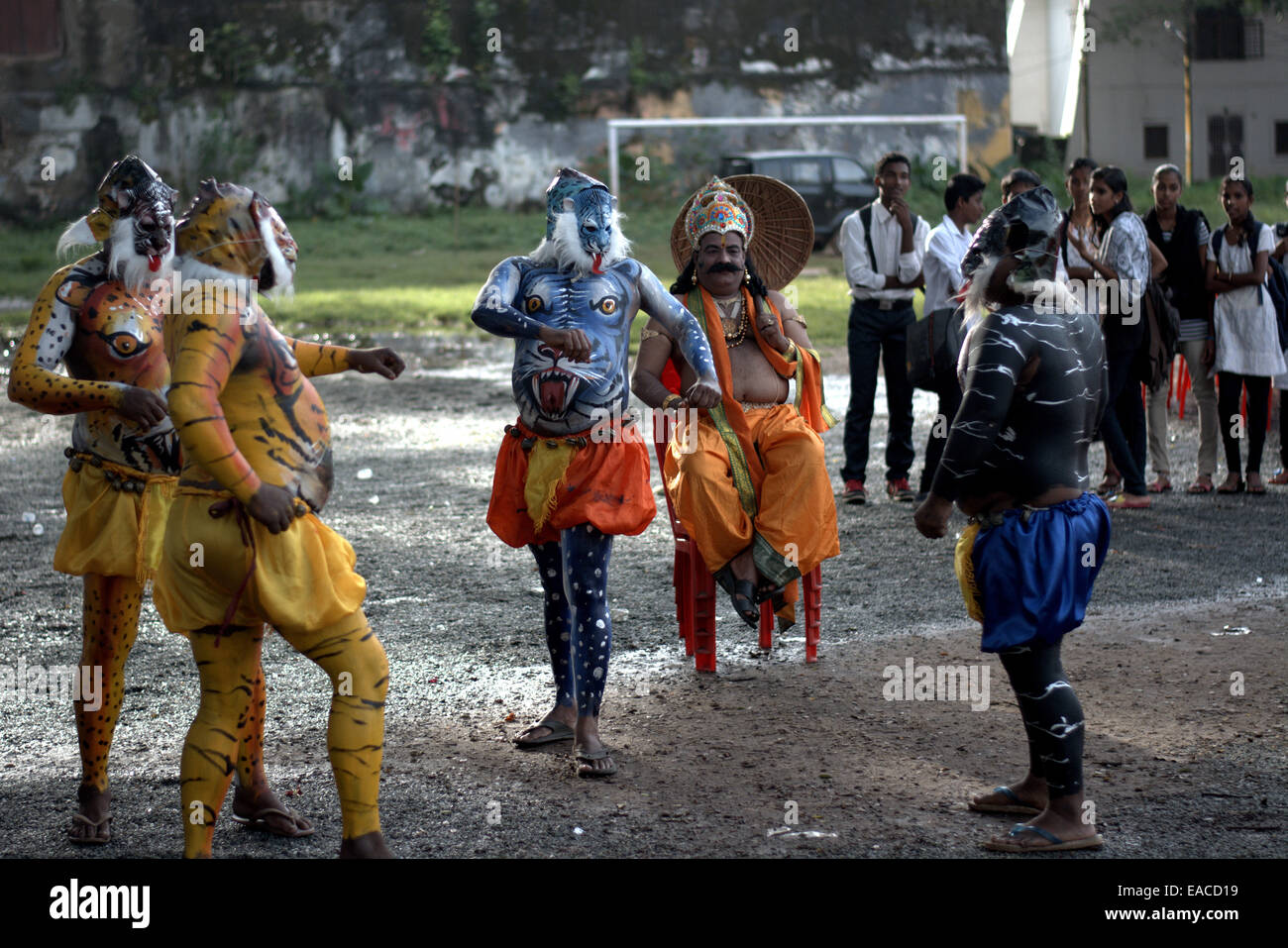 Puli Kali (Pulikkali), or tiger play, a folk dance art form of Kerala ...
