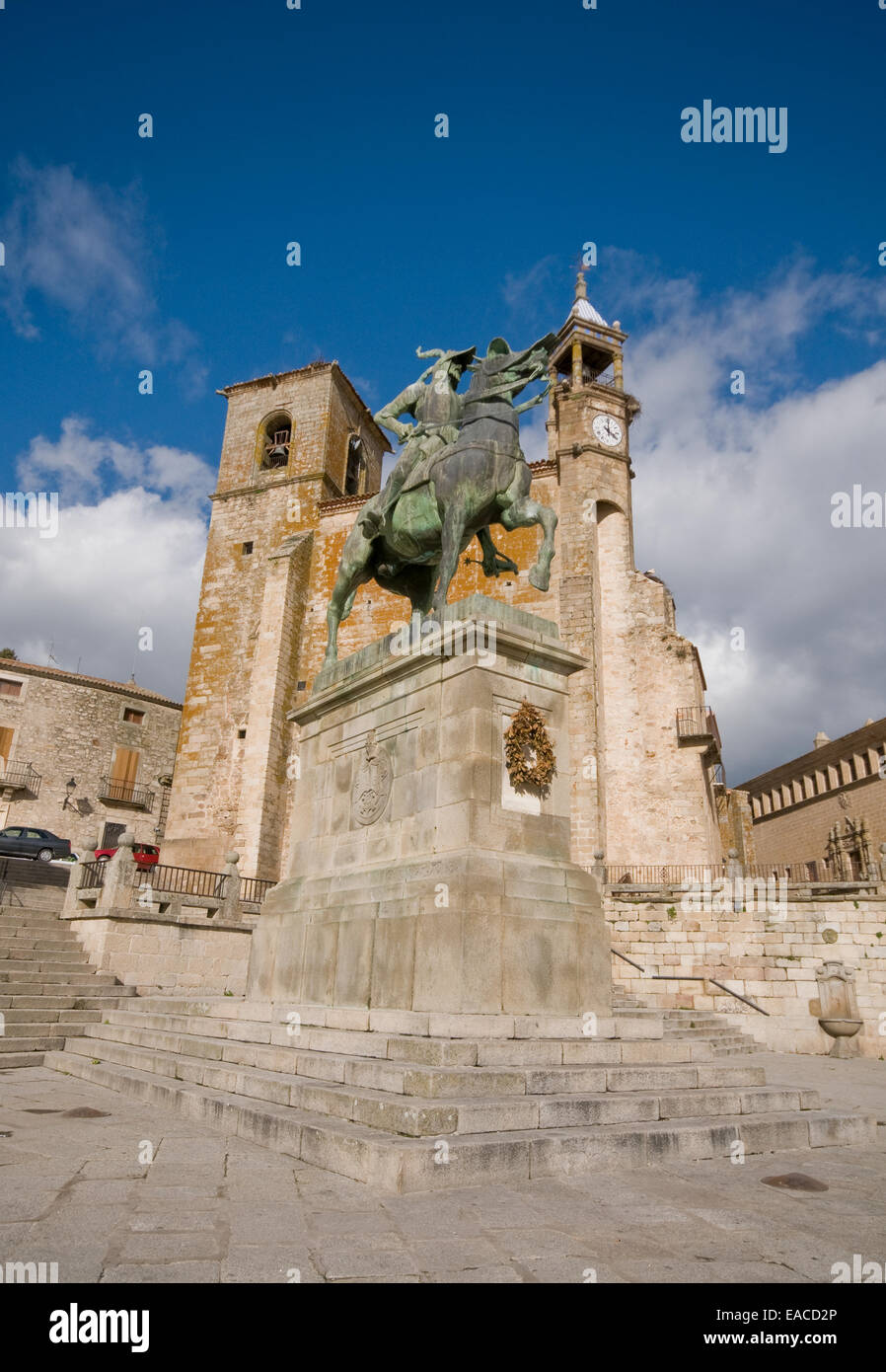 Statue of Francisco Pizarro (Spanish explorer and conqueror of Peru ...