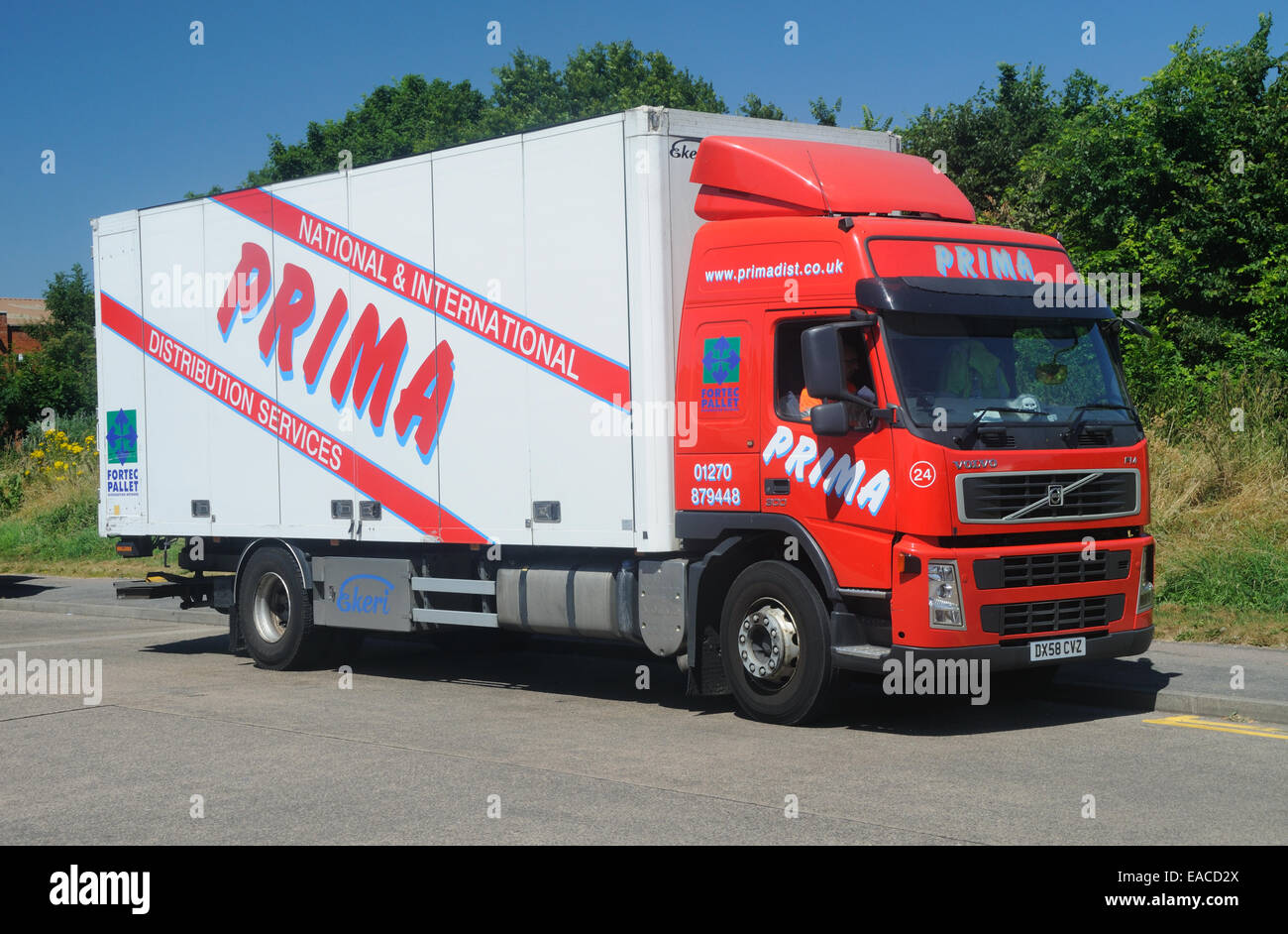 A Volvo FM van in Prima Distribution Services livery in Leicester ...
