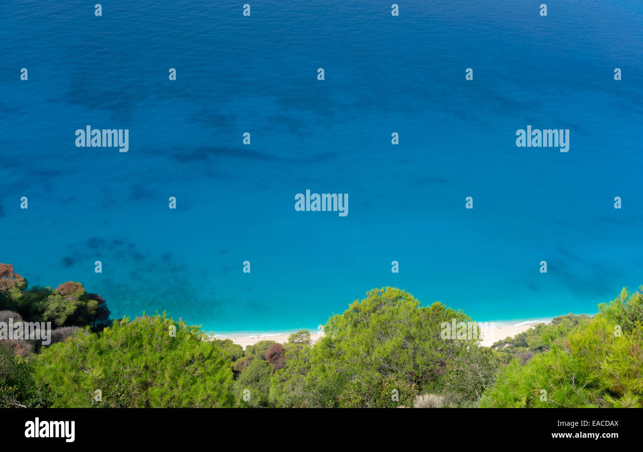 Beautiful blue water, Ionian sea, Greece Stock Photo - Alamy