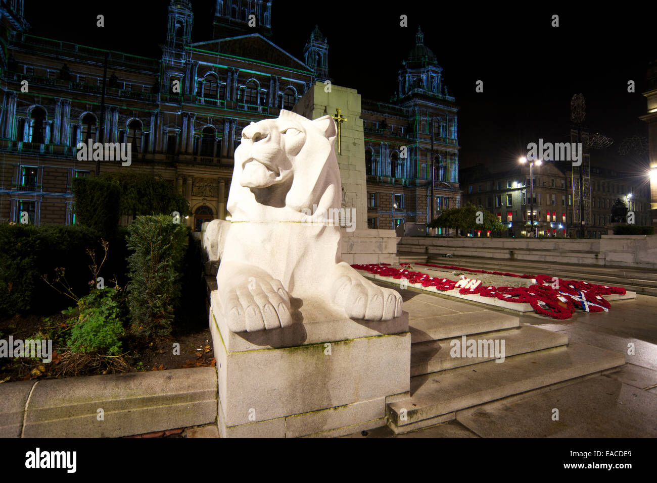 Cenotaph, George Square, Glasgow Stock Photo - Alamy
