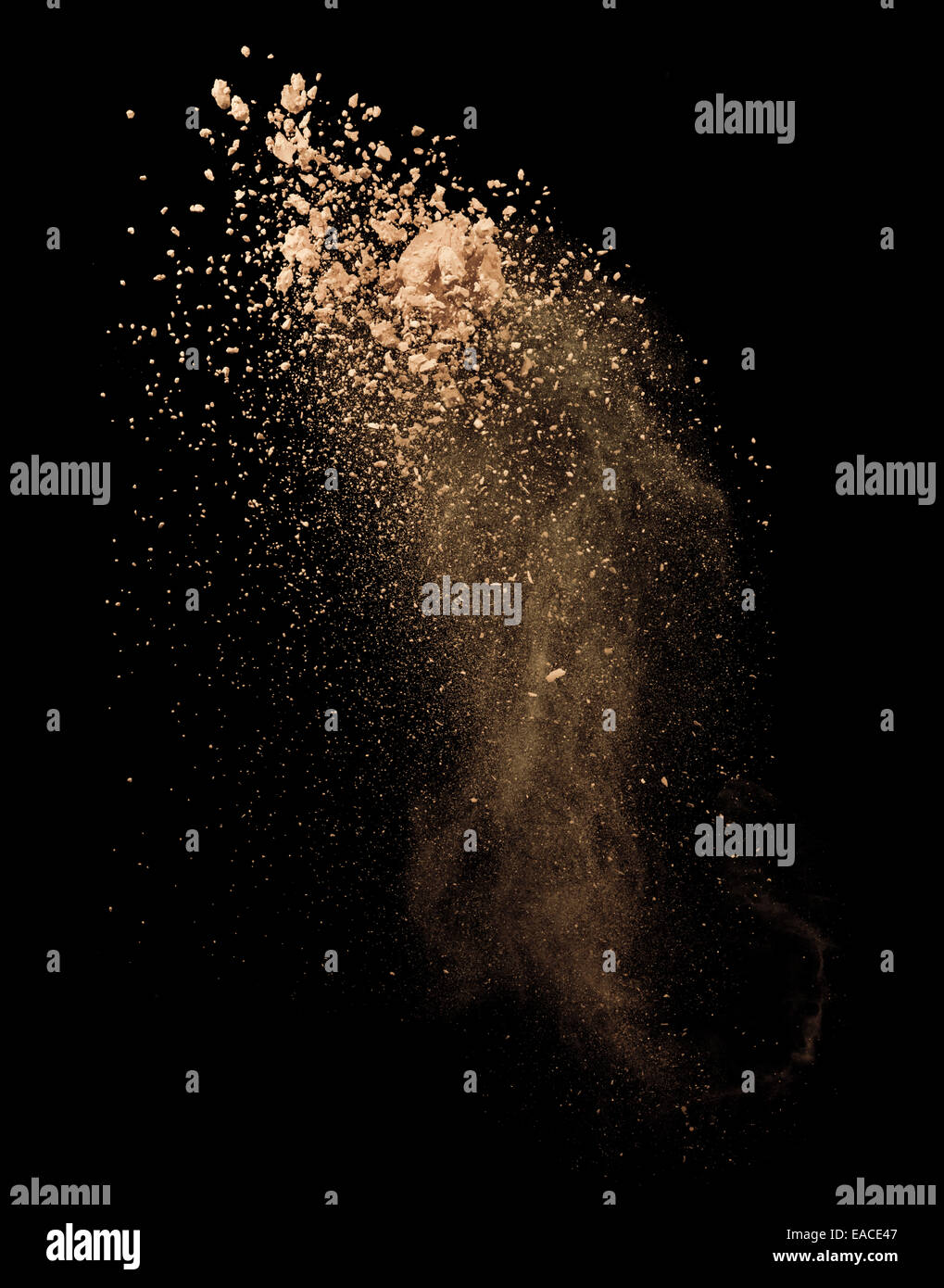 Isolated make-up powder on black background Stock Photo - Alamy