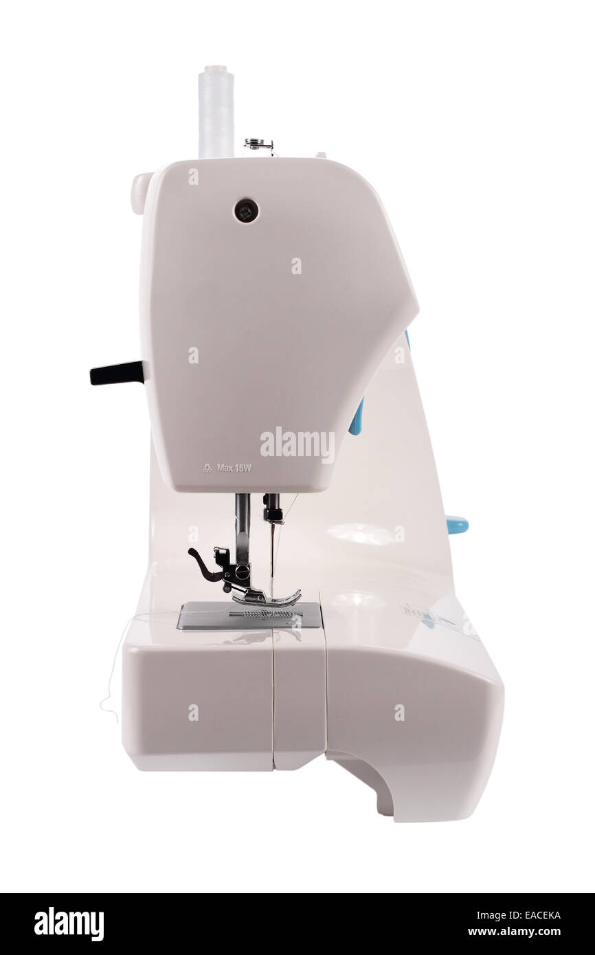 The image of the electrical sewing machine isolated on a white ...