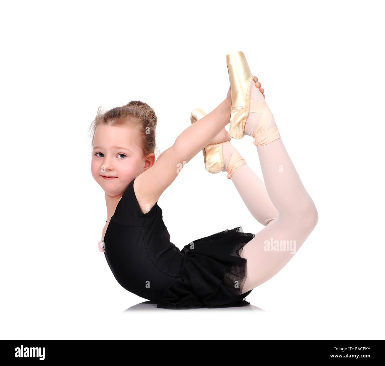 Little smiling ballerina, tulip in a pose Stock Photo - Alamy