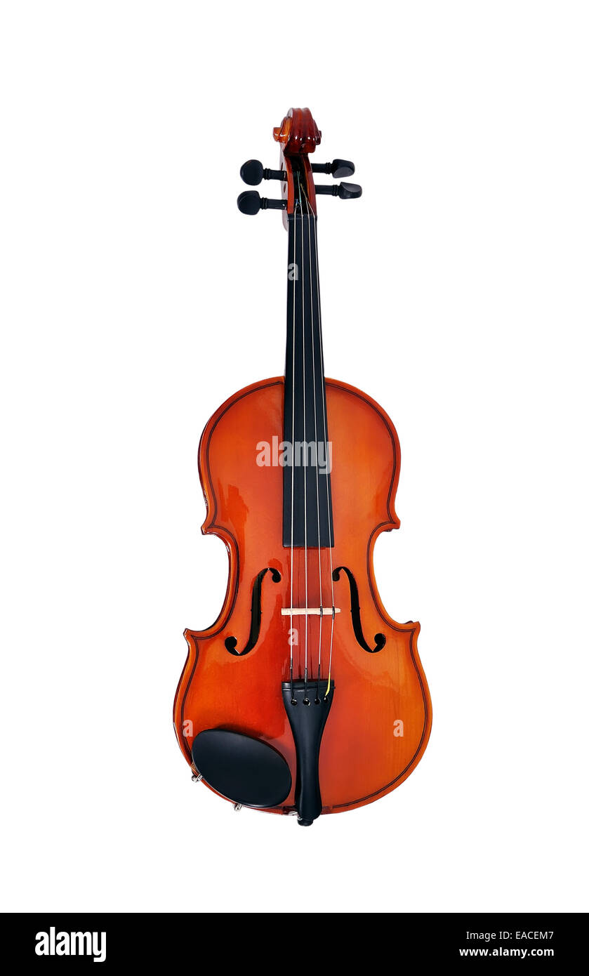 Violin front view isolated on Cut Out Stock Images & Pictures - Alamy