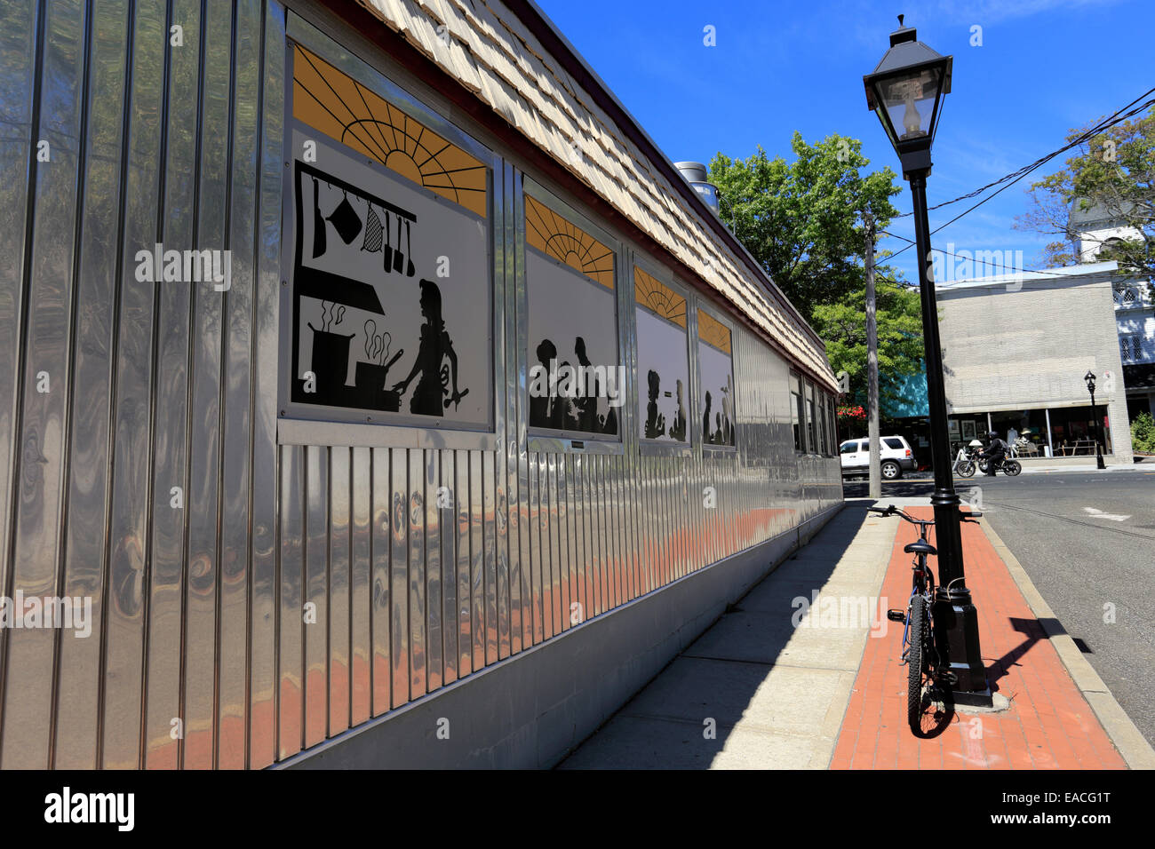 Side of diner Riverhead Long Island New York Stock Photo - Alamy