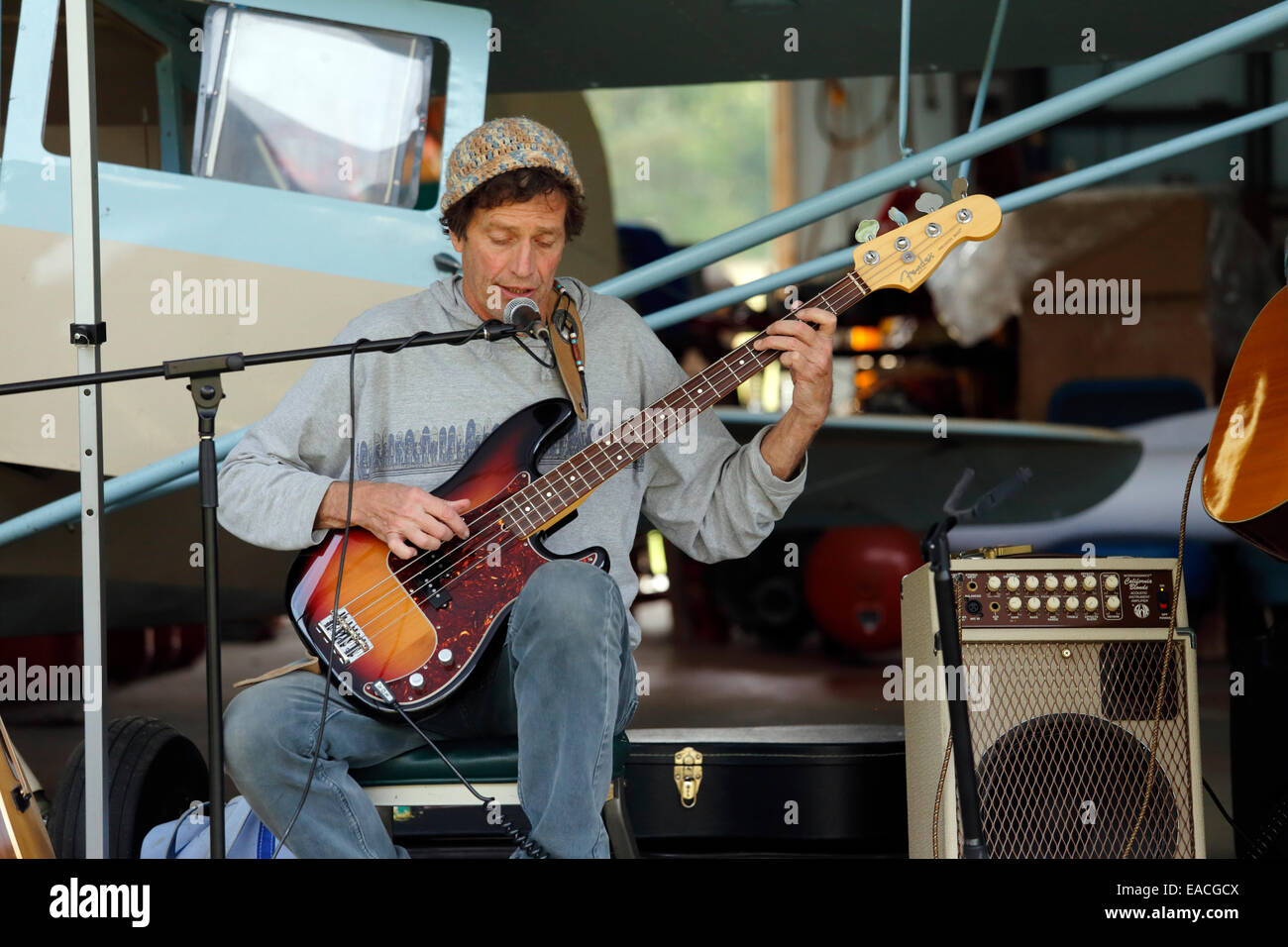 Singer and guitar player Long Island New York Stock Photo - Alamy