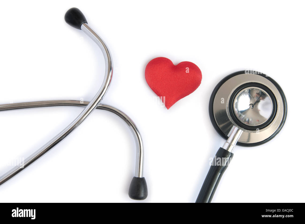 Medical stethoscope with heart over a white background Stock Photo - Alamy