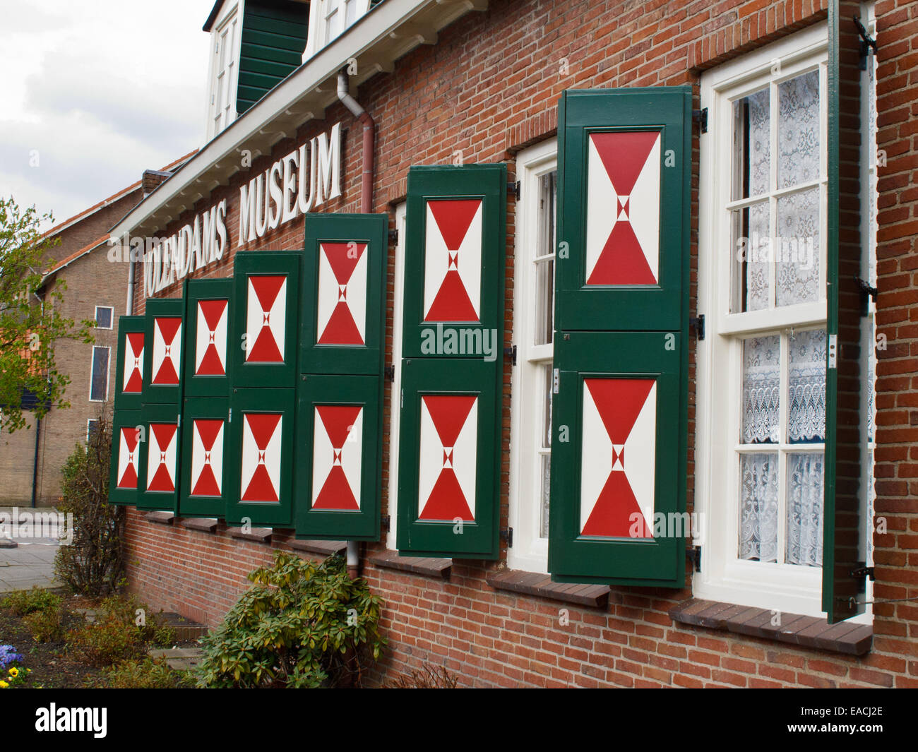 The unique windows of Volendams Museum Stock Photo - Alamy