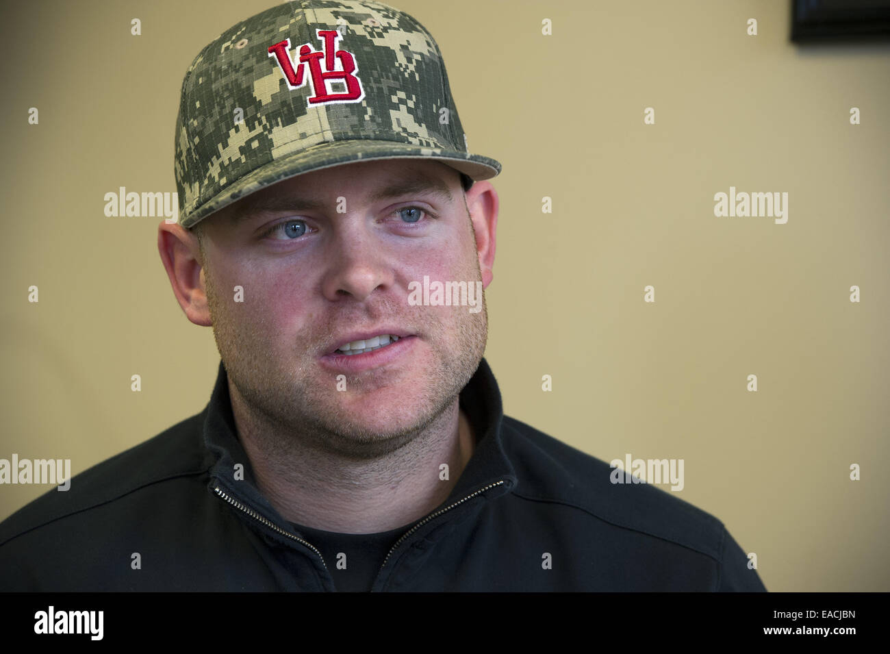 Alpharetta, GA, USA. 5th Feb, 2014. Brian McCann, former Atlanta Braves ...