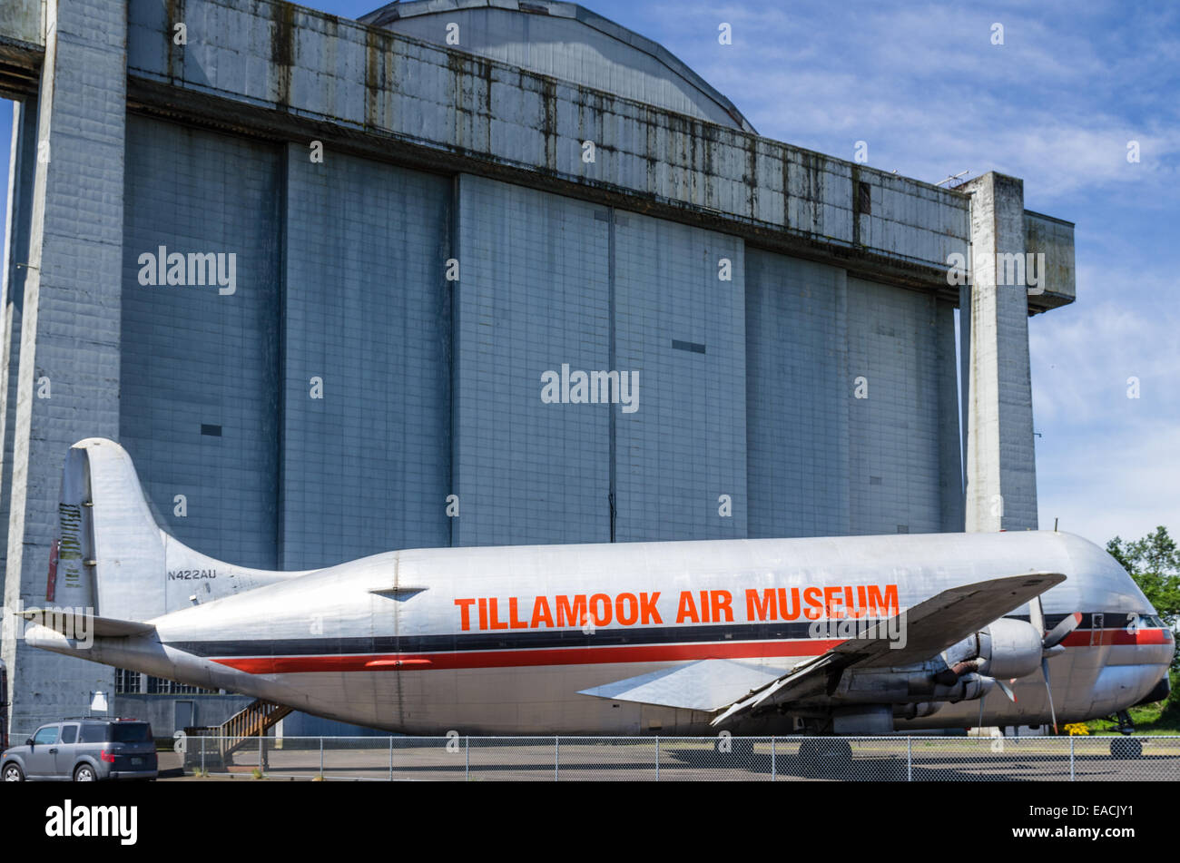 Aircraft outside the Tillamook Air Museum. Tillamook, Oregon Stock ...