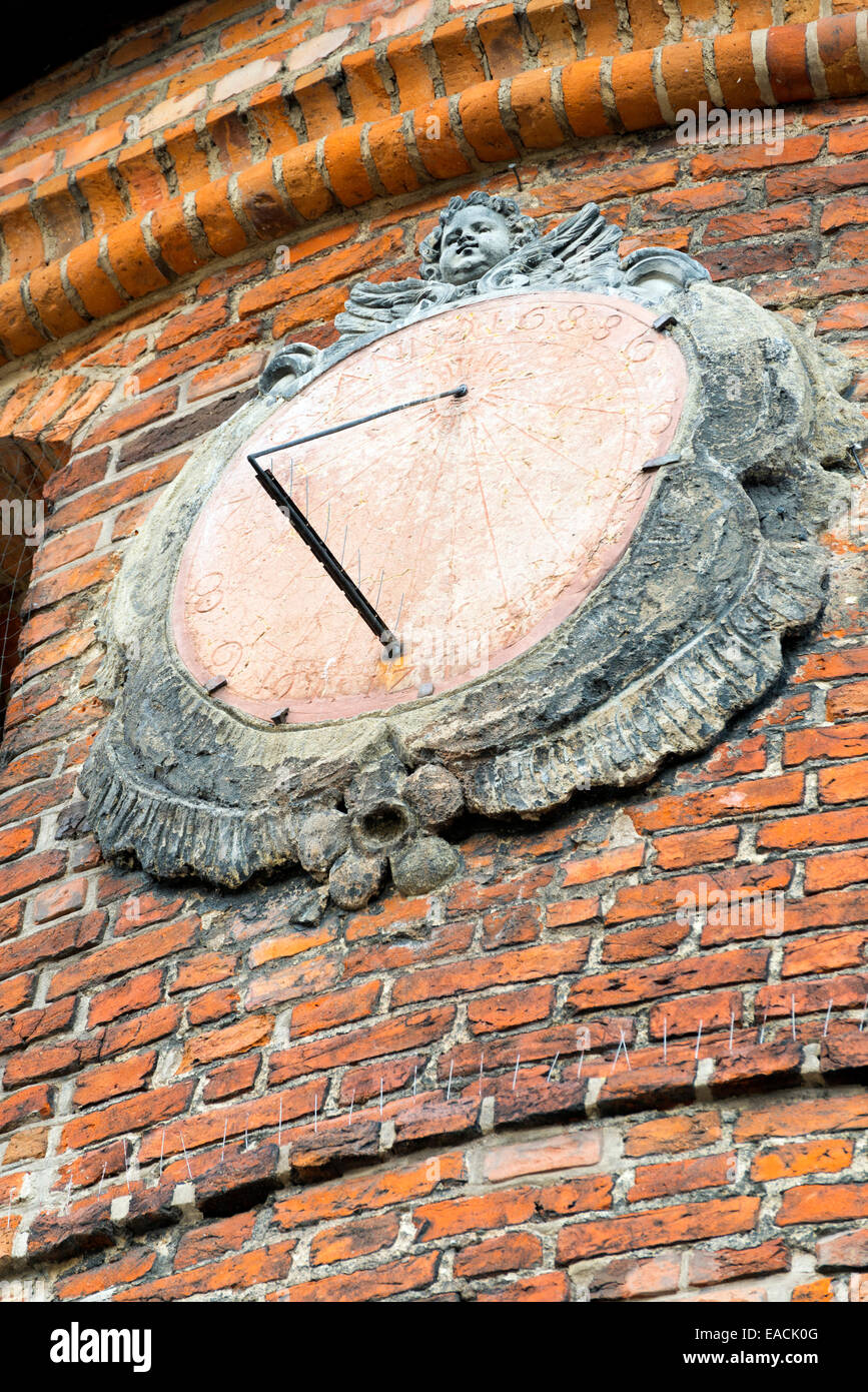 Sundial on Gdansk, Poland Stock Photo - Alamy