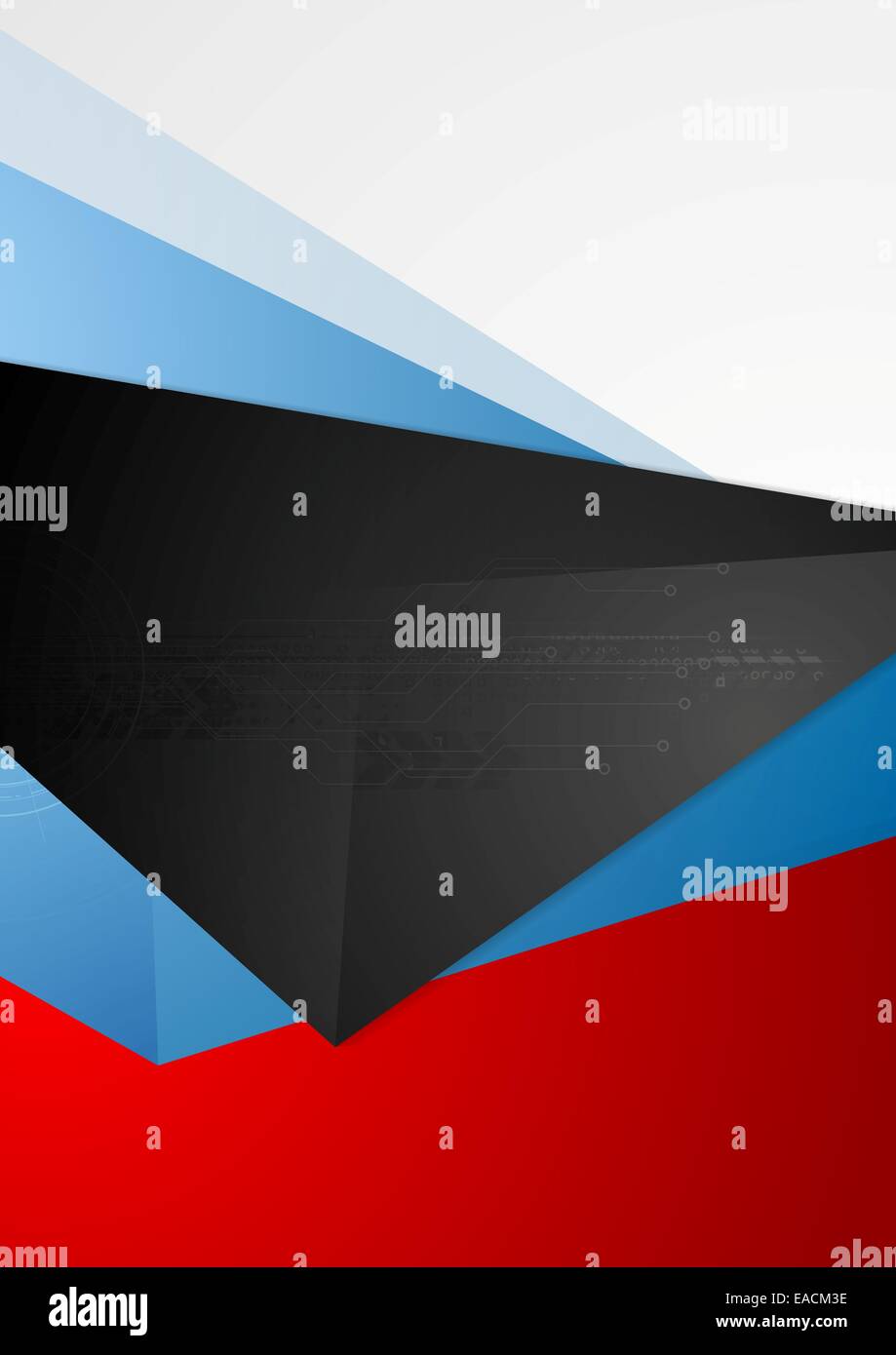 Abstract tech flyer bright design. Vector background Stock Photo - Alamy