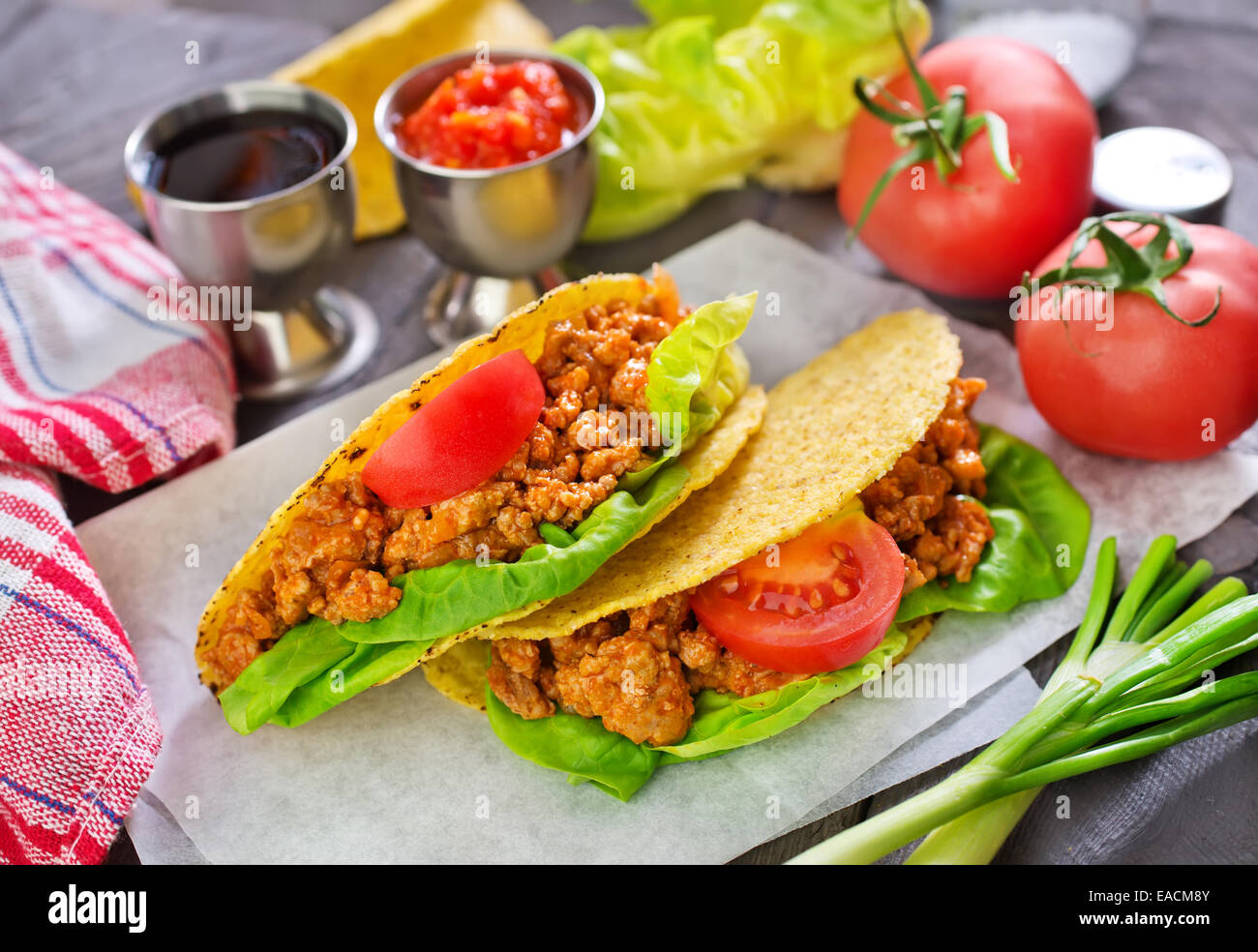 Taco toppings hi-res stock photography and images - Alamy
