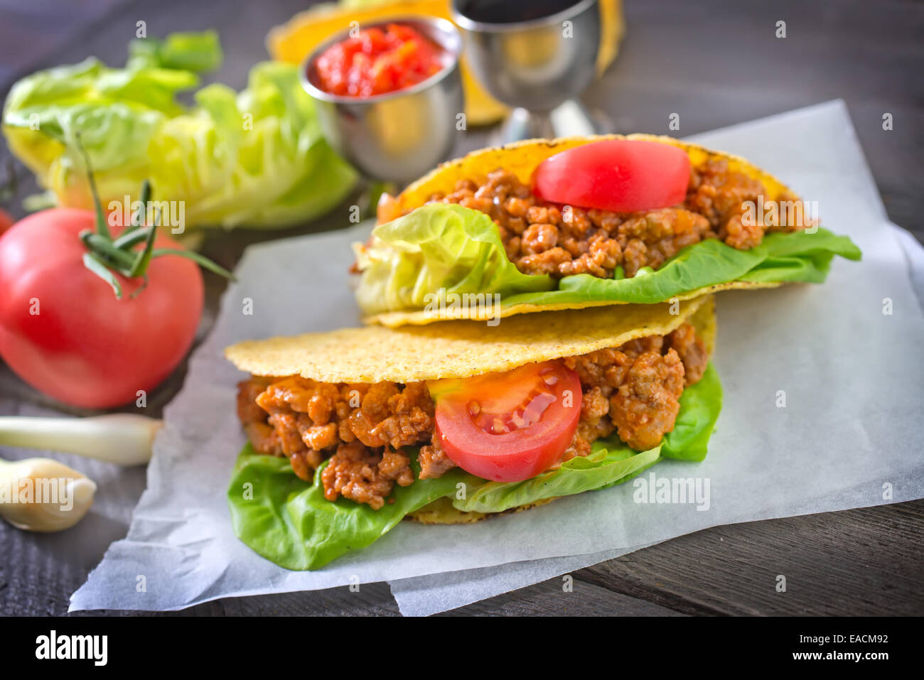 Hamburger taco hi-res stock photography and images - Alamy