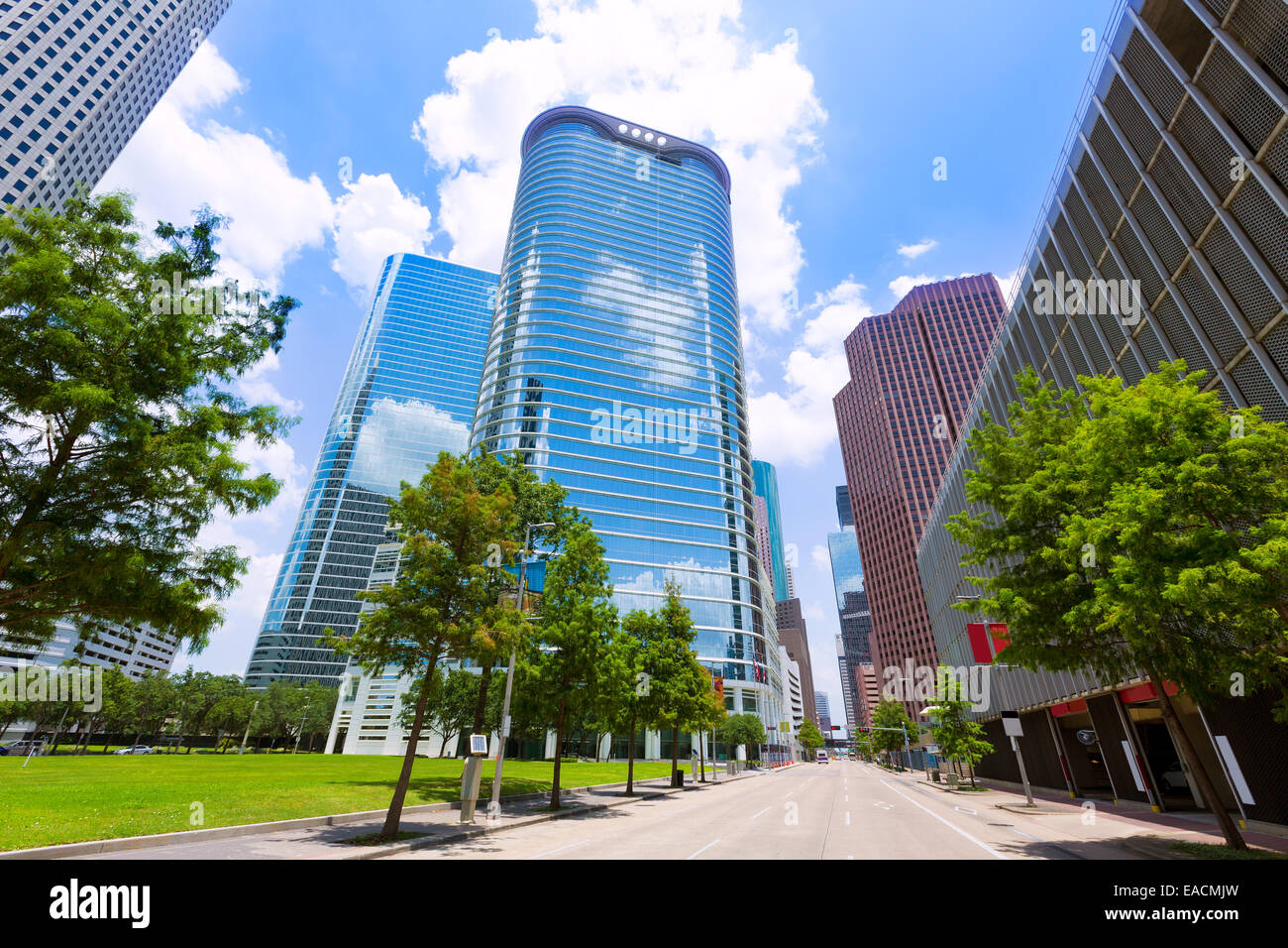 Houston skyline cityscape in Texas US USA Stock Photo - Alamy