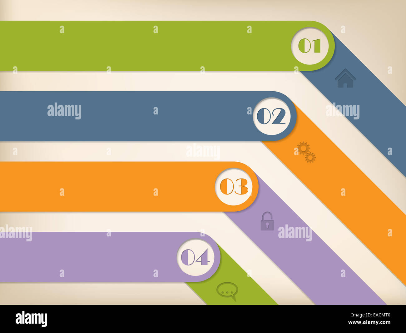 Simple infographic design with options icons and descriptions Stock ...
