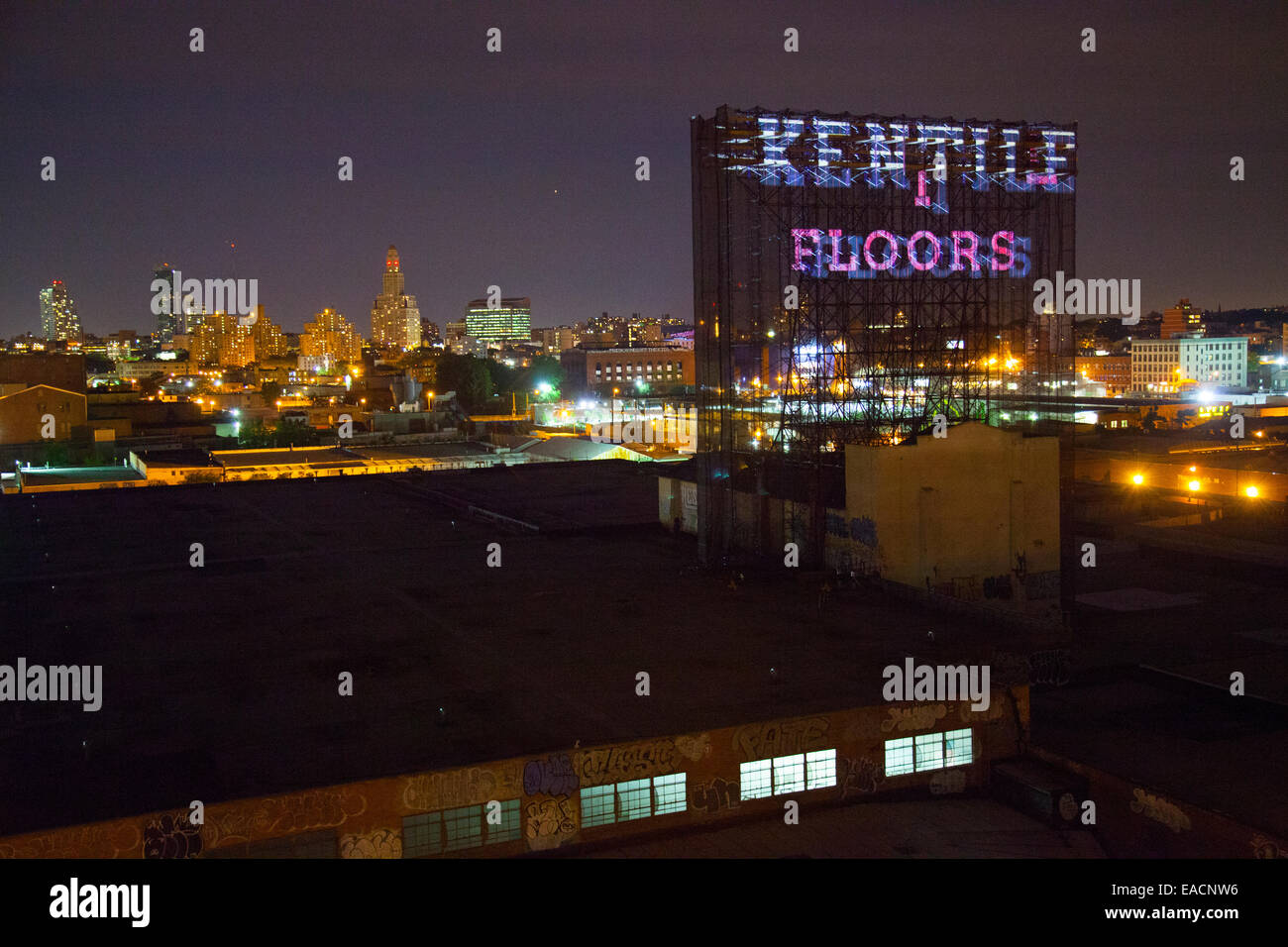 Kentile floors sign in Brooklyn New York Stock Photo - Alamy