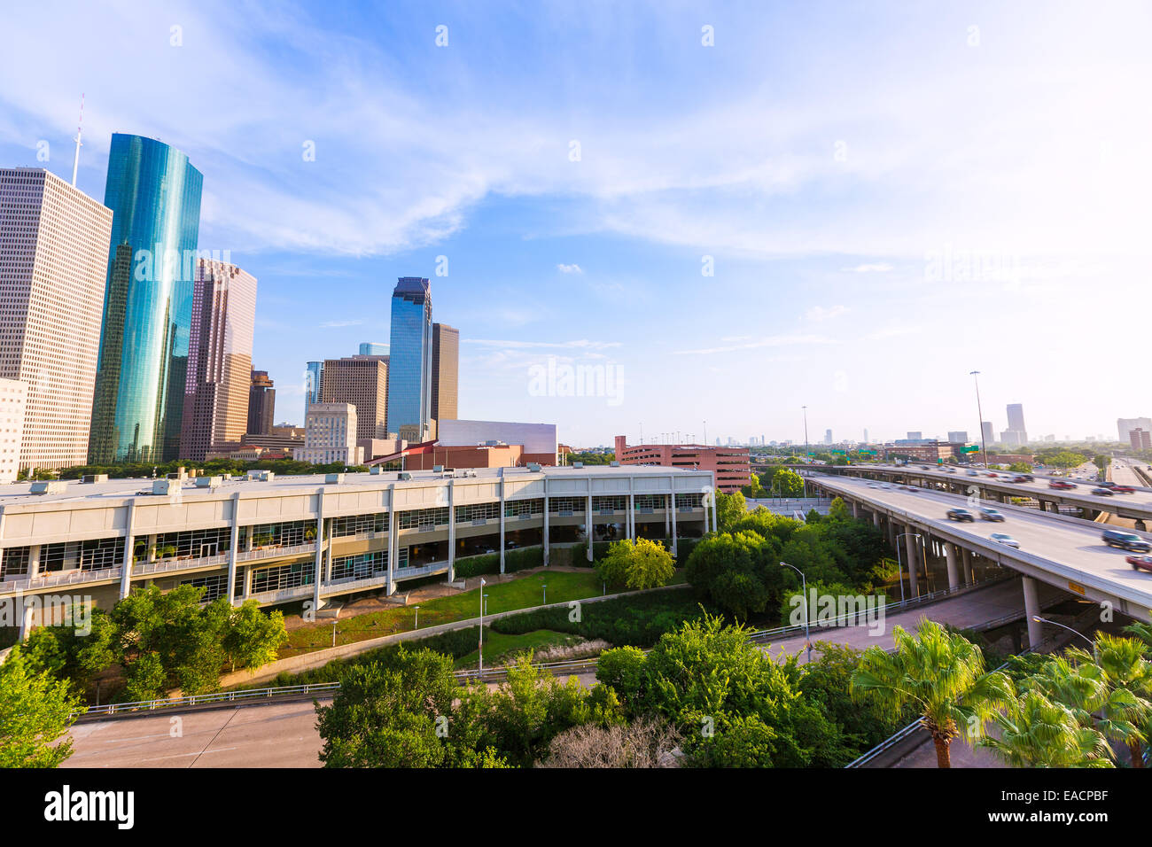 Aerial view downtown houston texas hi-res stock photography and images ...