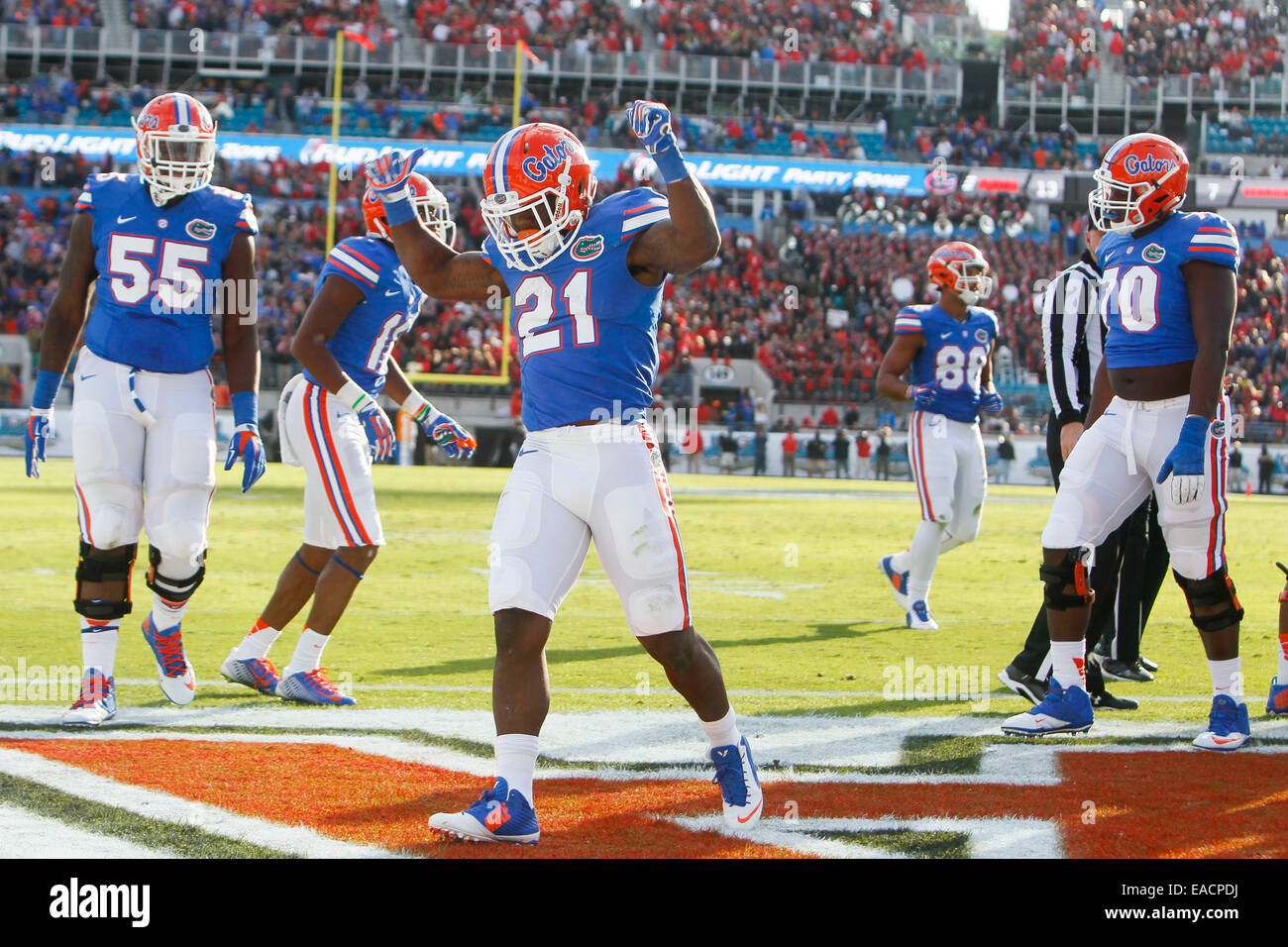 Nov 1, 2014 - Jacksonville, Florida, U.S. - Florida Gators running back ...