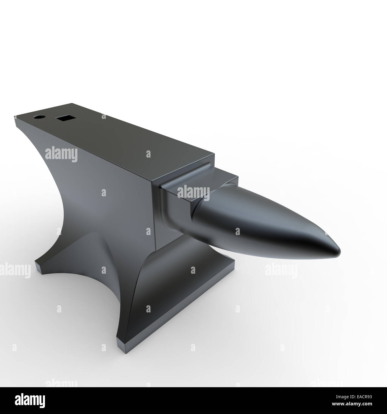 blacksmith's cast iron anvil on a white background Stock Photo - Alamy