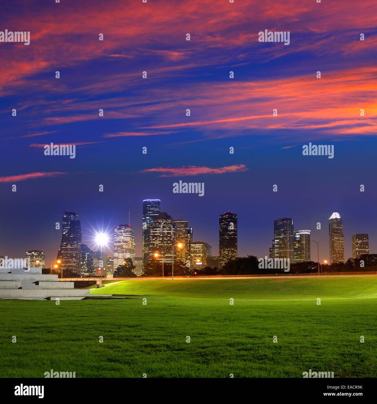 Houston Skyline Sunrise High Resolution Stock Photography and Images ...