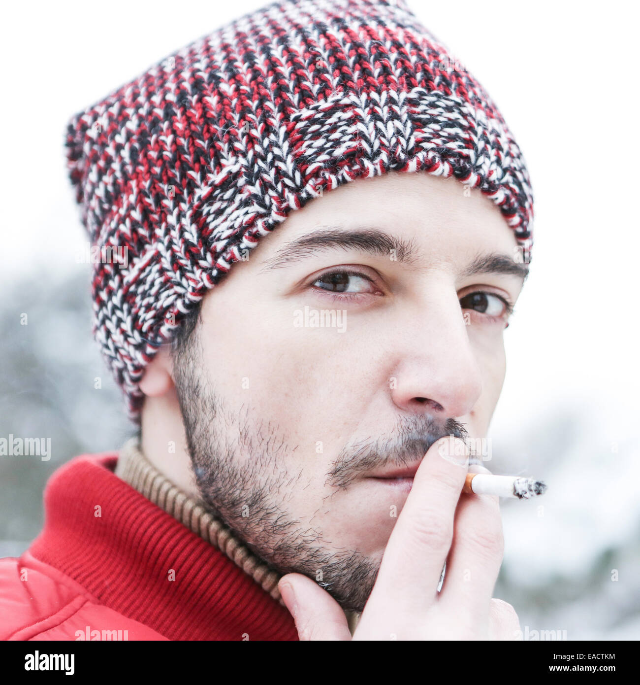 Man cigarette in mouth young hi-res stock photography and images - Alamy