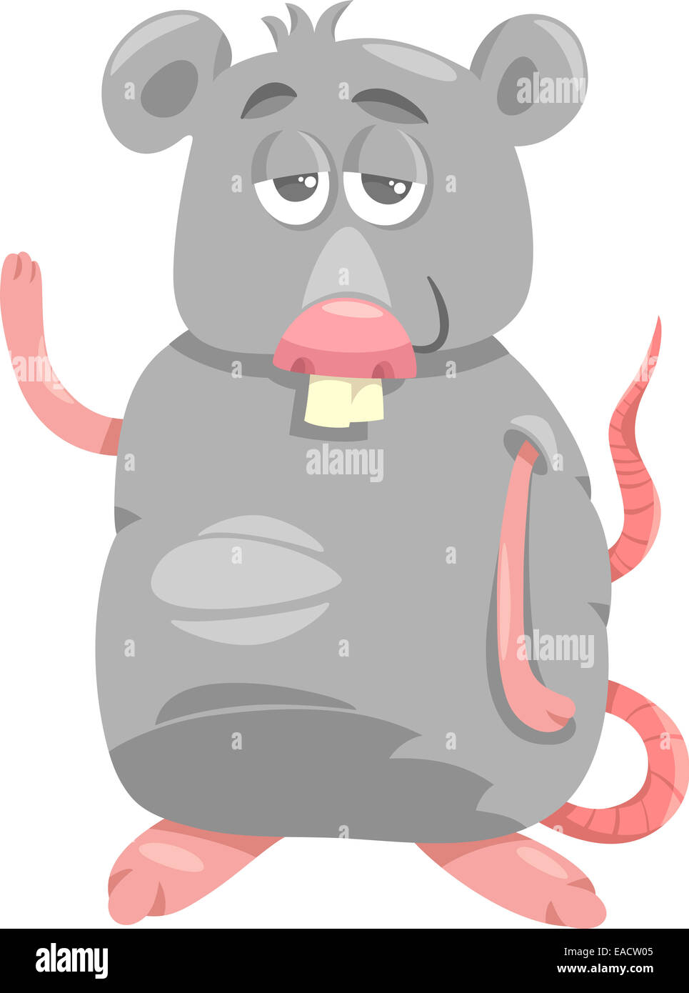 Cartoon Illustration of Funny Rat Character Stock Photo - Alamy