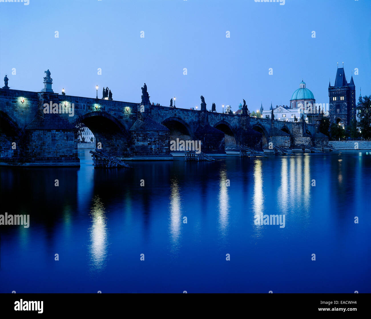 old town bridge at sunset Stock Photo - Alamy