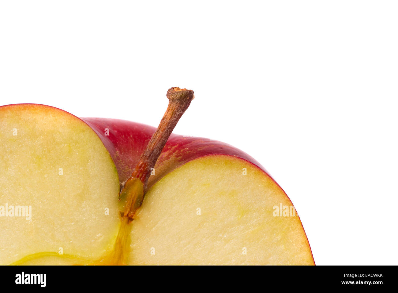 Half of red apple fresh isolated on white background Stock Photo - Alamy