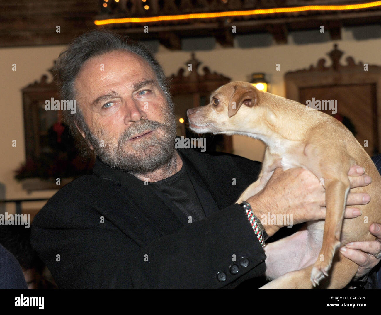 Salzburg, Austria. 11th Nov, 2014. Italian actor Franco Nero posing ...