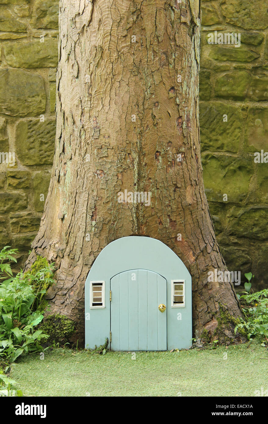 A Secret Doorway in a Woodland Tree Stock Photo - Alamy