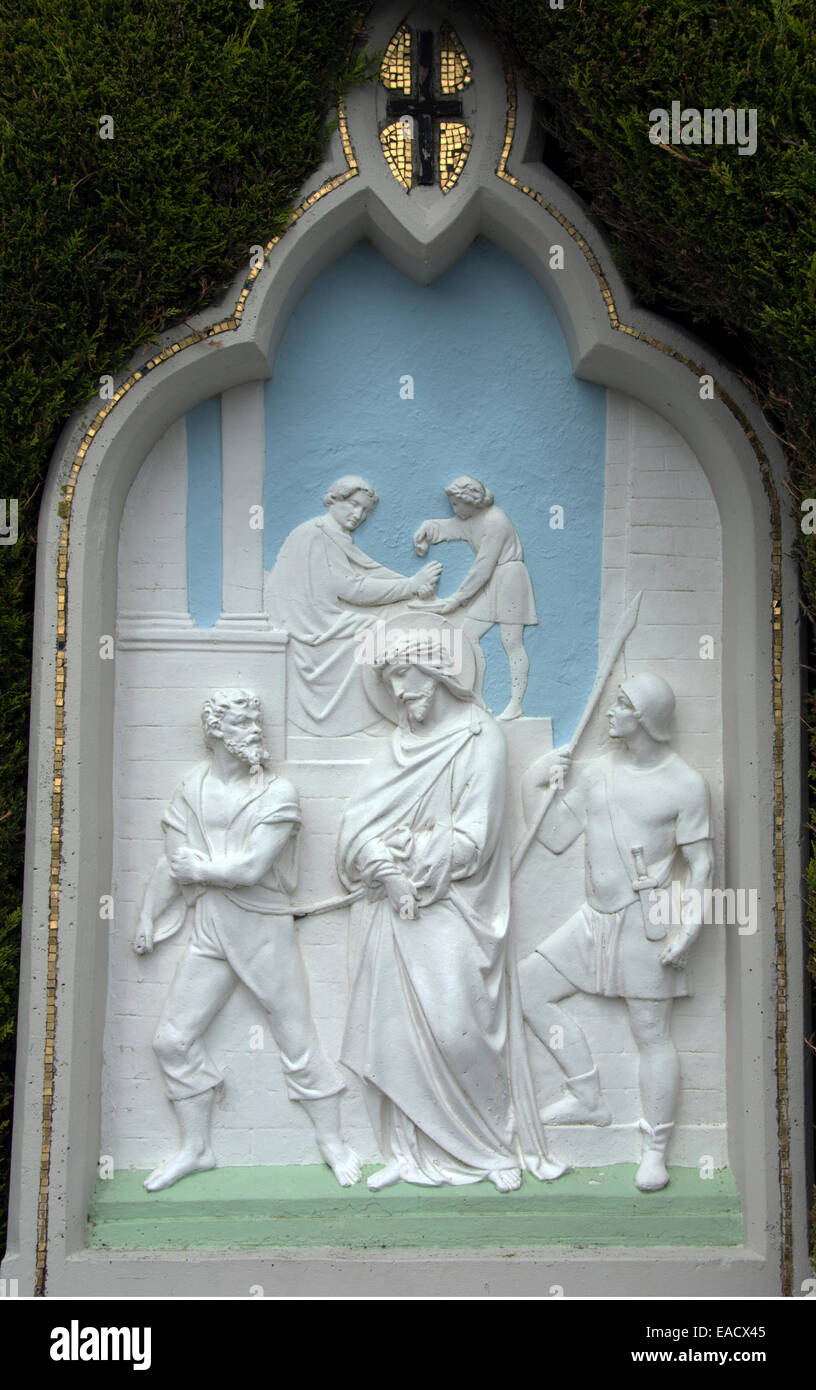 EIRE; MAYO; KNOCK; SHRINE; RELIEF; FIRST STATION OF THE CROSS Stock ...