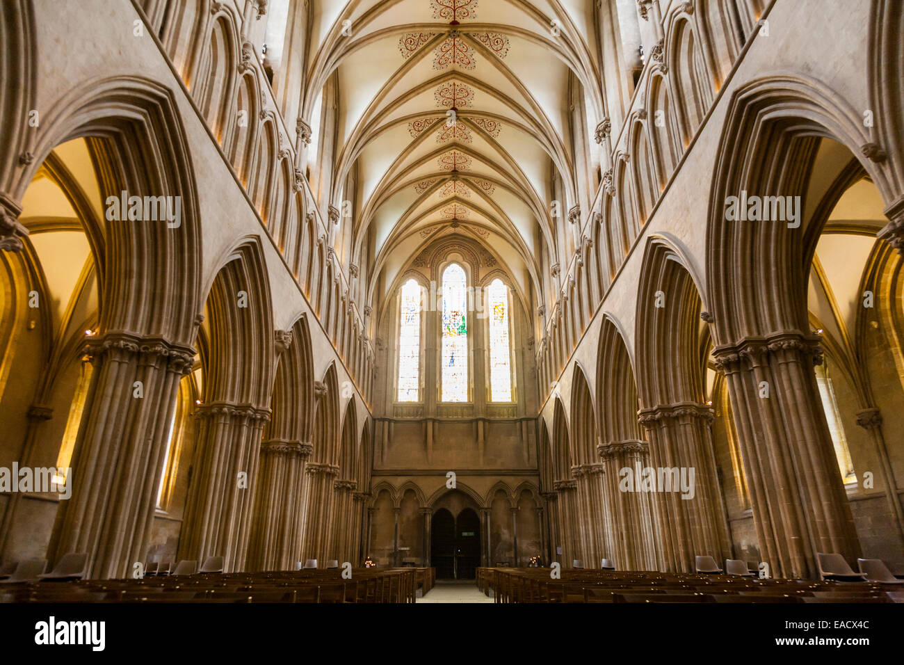 Wells cathedral roof structure hi-res stock photography and images - Alamy