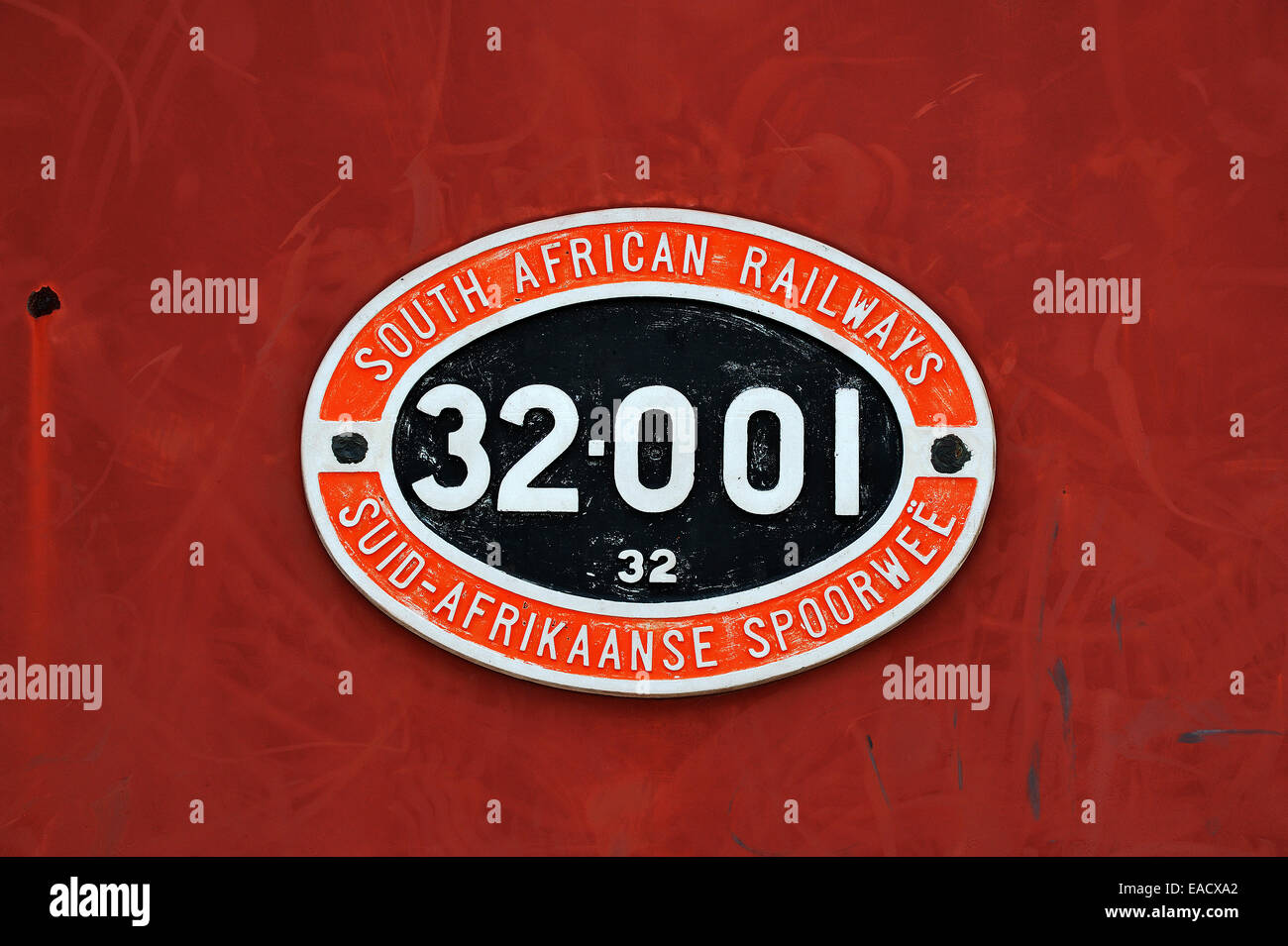 Logo of the TransNamib 32 001 museum locomotive, at the station ...