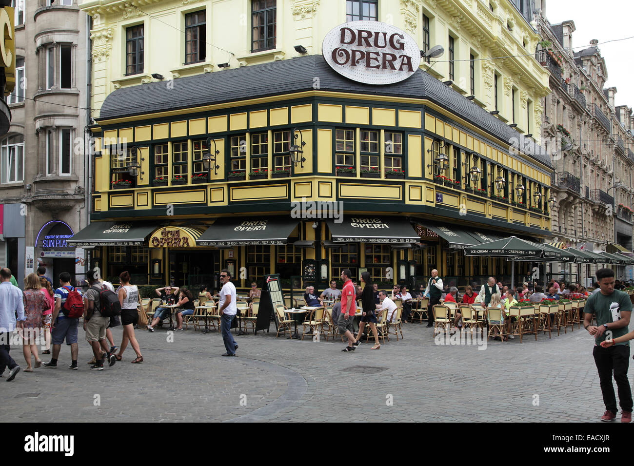 Restaurant Brussels Drug Opera.Brussels Belgium Stock Photo - Alamy