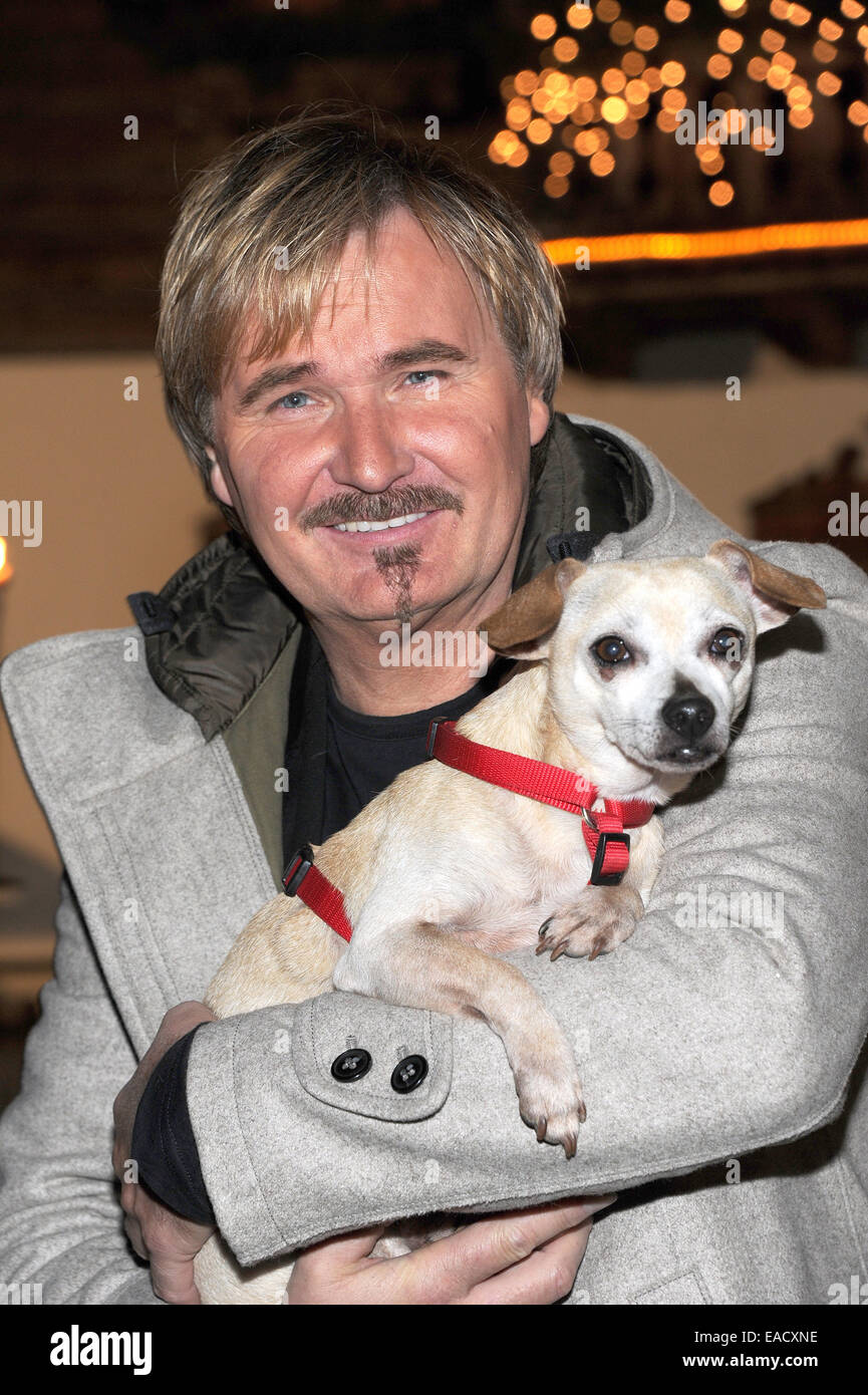 Salzburg, Austria. 11th Nov, 2014. Austrian singer Nik P. posing with a ...