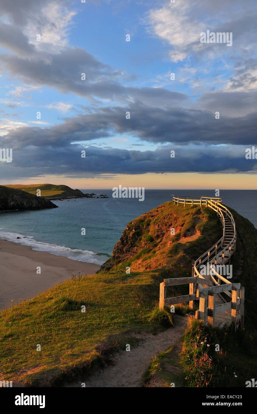 Viewpoint overlooking the beach of Sango Bay, Durness, Caithness ...