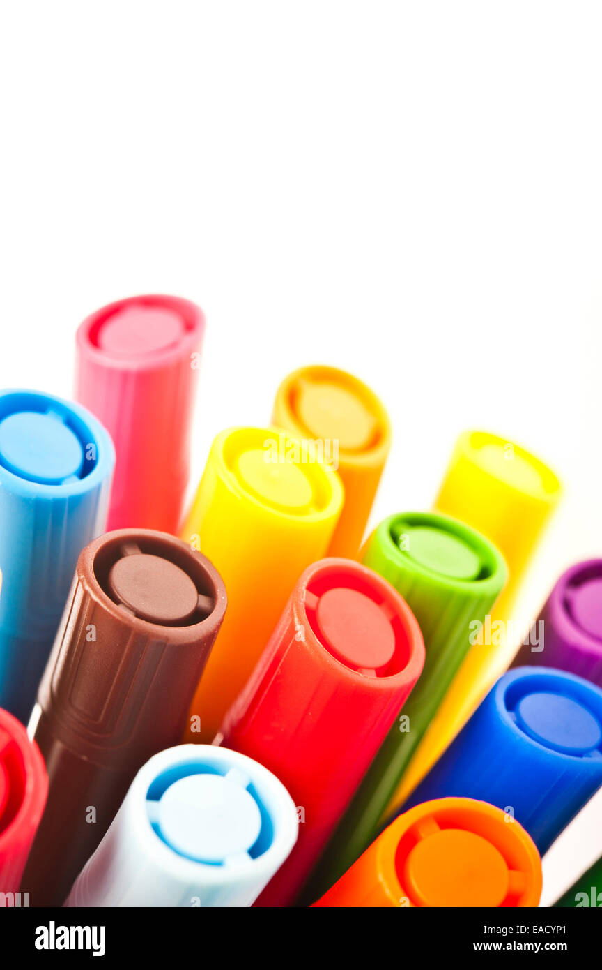 colorful felt-tip markers Stock Photo - Alamy